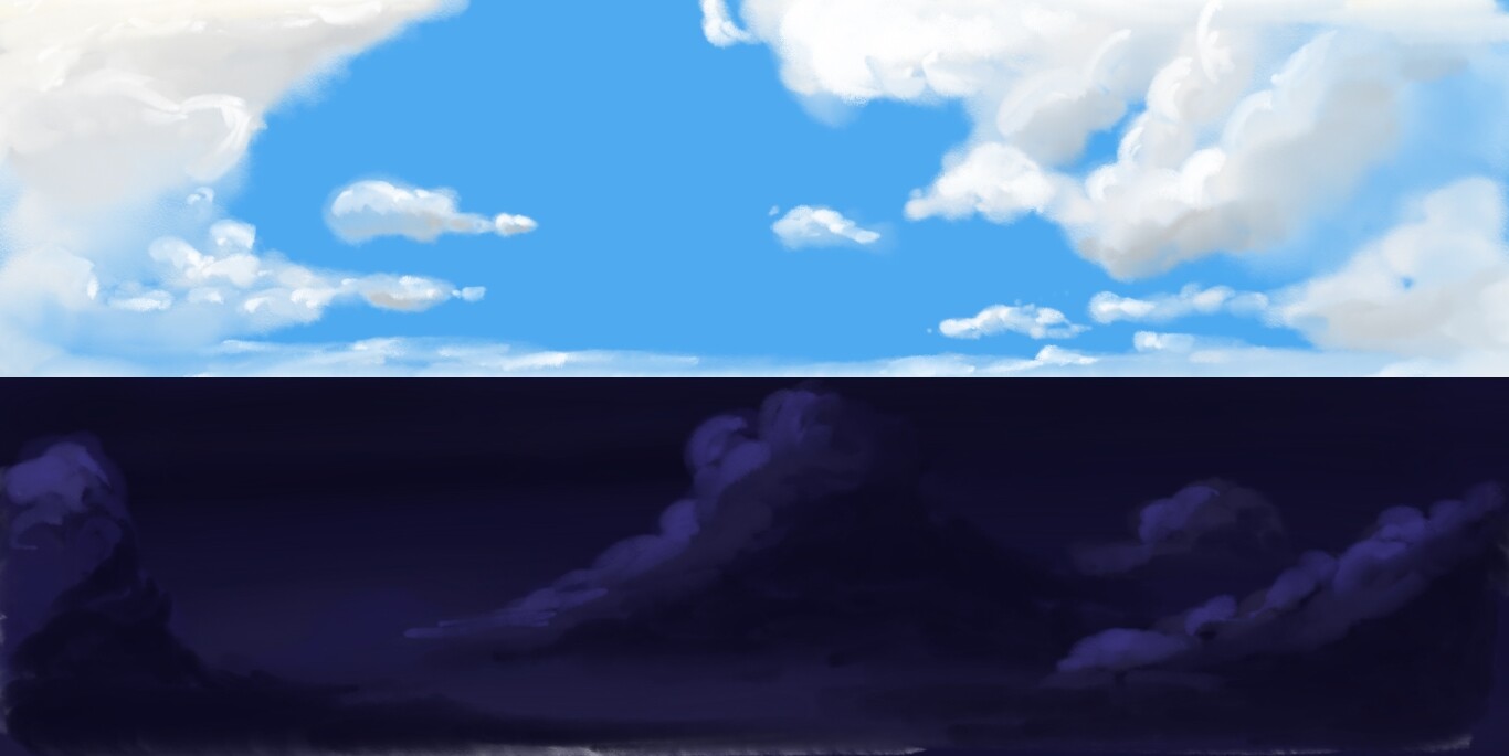 ArtStation - Day and Night; Sky and clouds quick studio