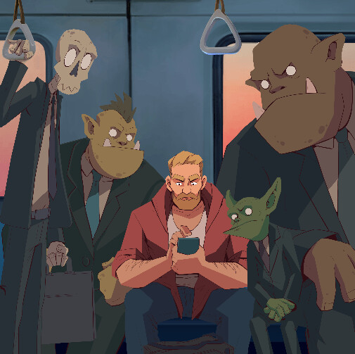 ArtStation - Mobs in metro / spine 2d animation