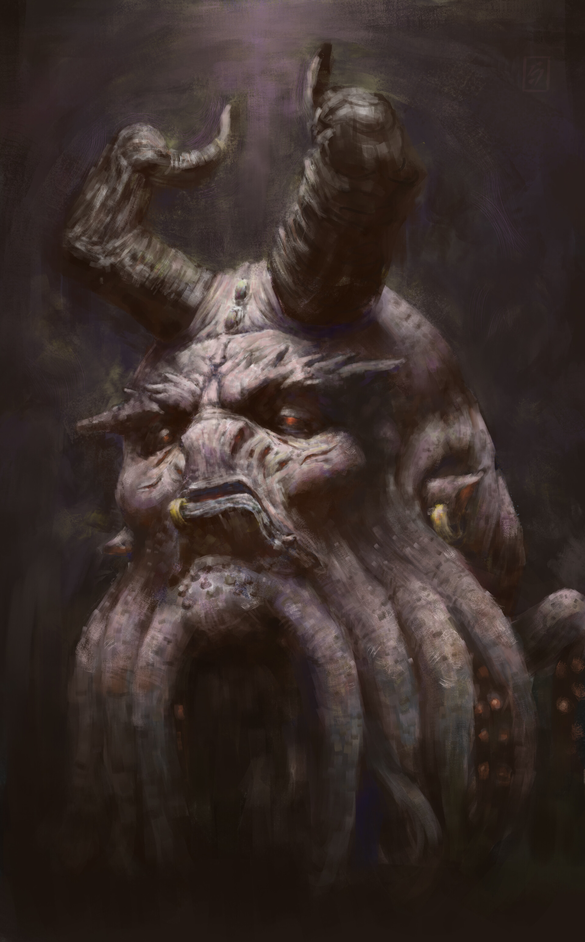 ArtStation - Wind of sins, brings my evil octopus from hell