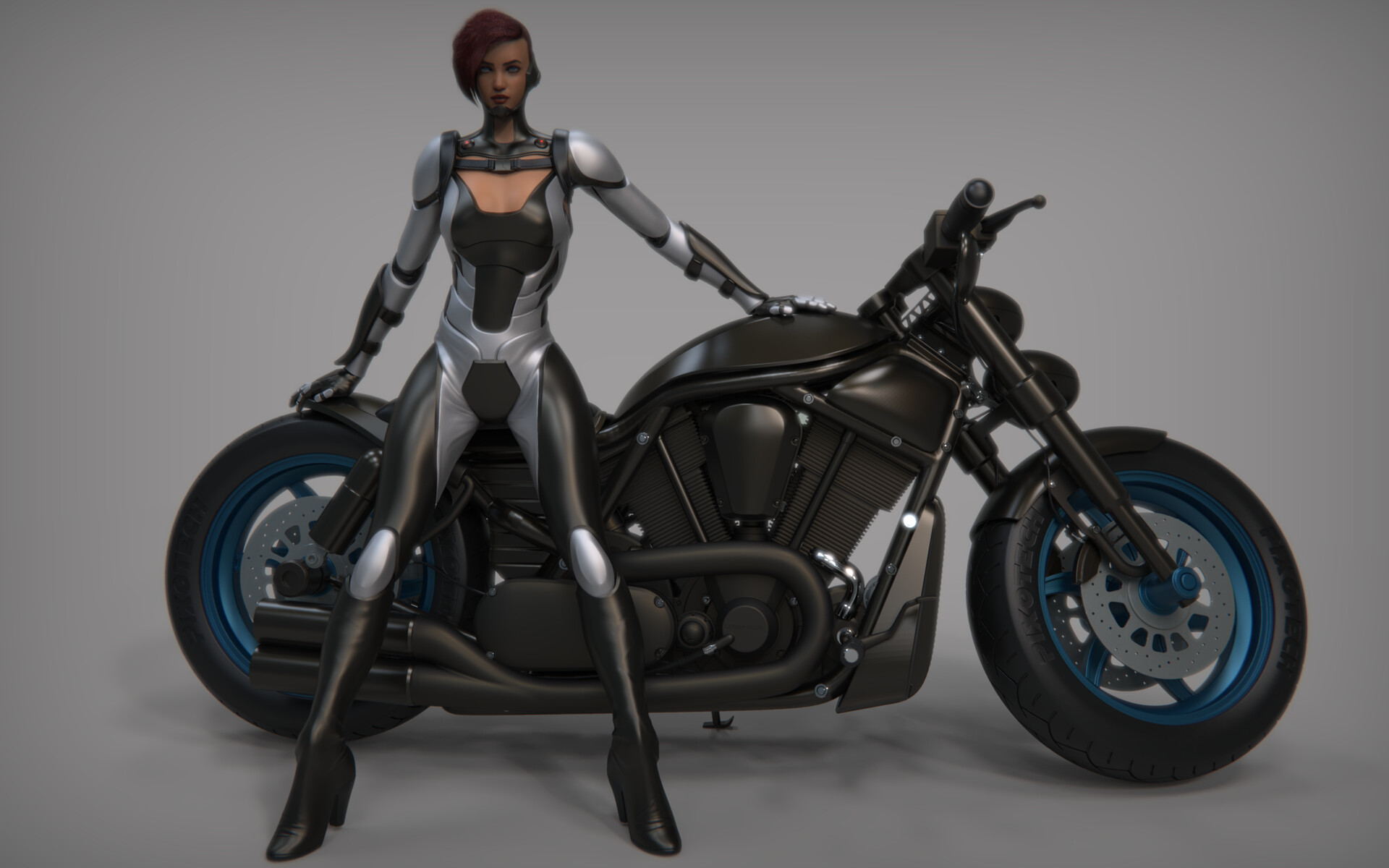 The Art of Marc Tan - Biker Girl