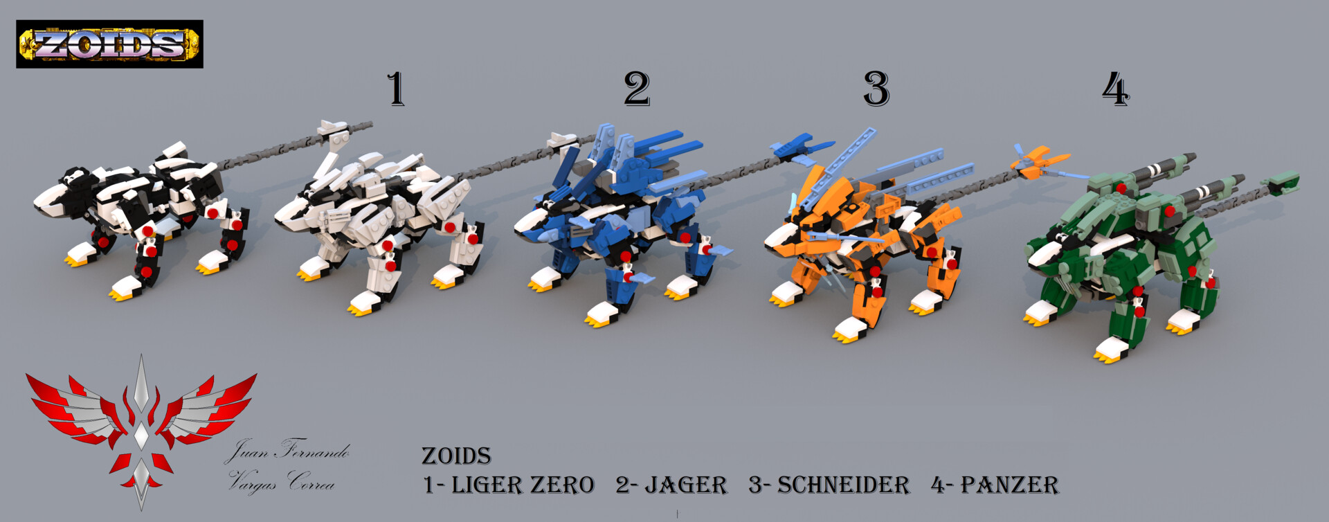 Zoids Liger Forms KOTOBUKIYA 1/72 RZ 041 Liger Zero Panzer Marking