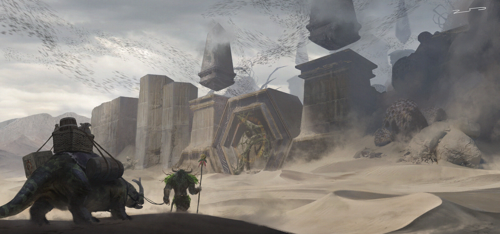 Temple Of AHN‘QIRAJ, by Jasper Zhao : r/ImaginaryDeserts