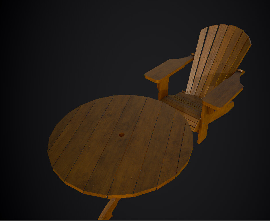 ArtStation - Muskoka Chair and Table, Multiple Textures