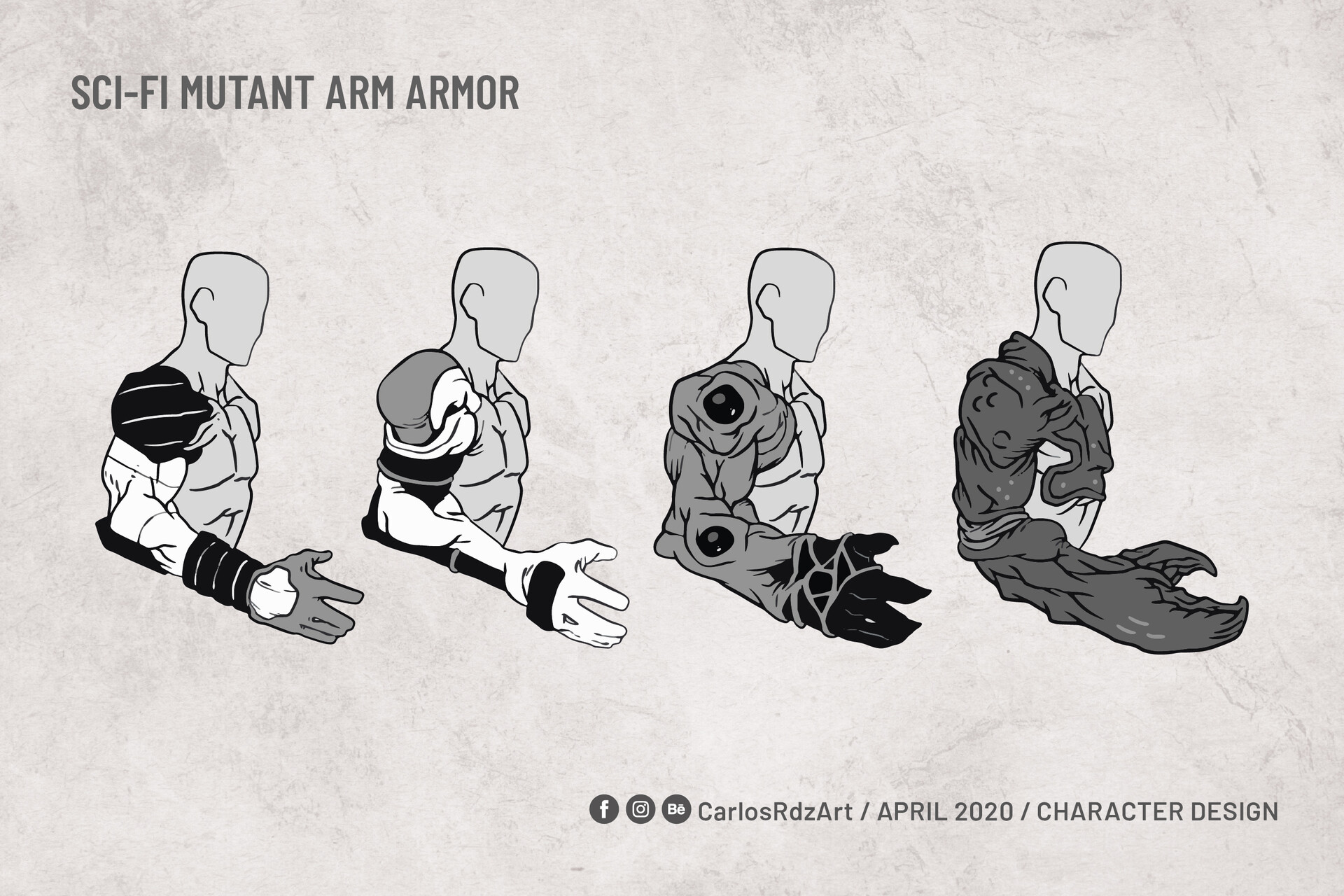 ArtStation - Sci-Fi Mutant Arm Armor