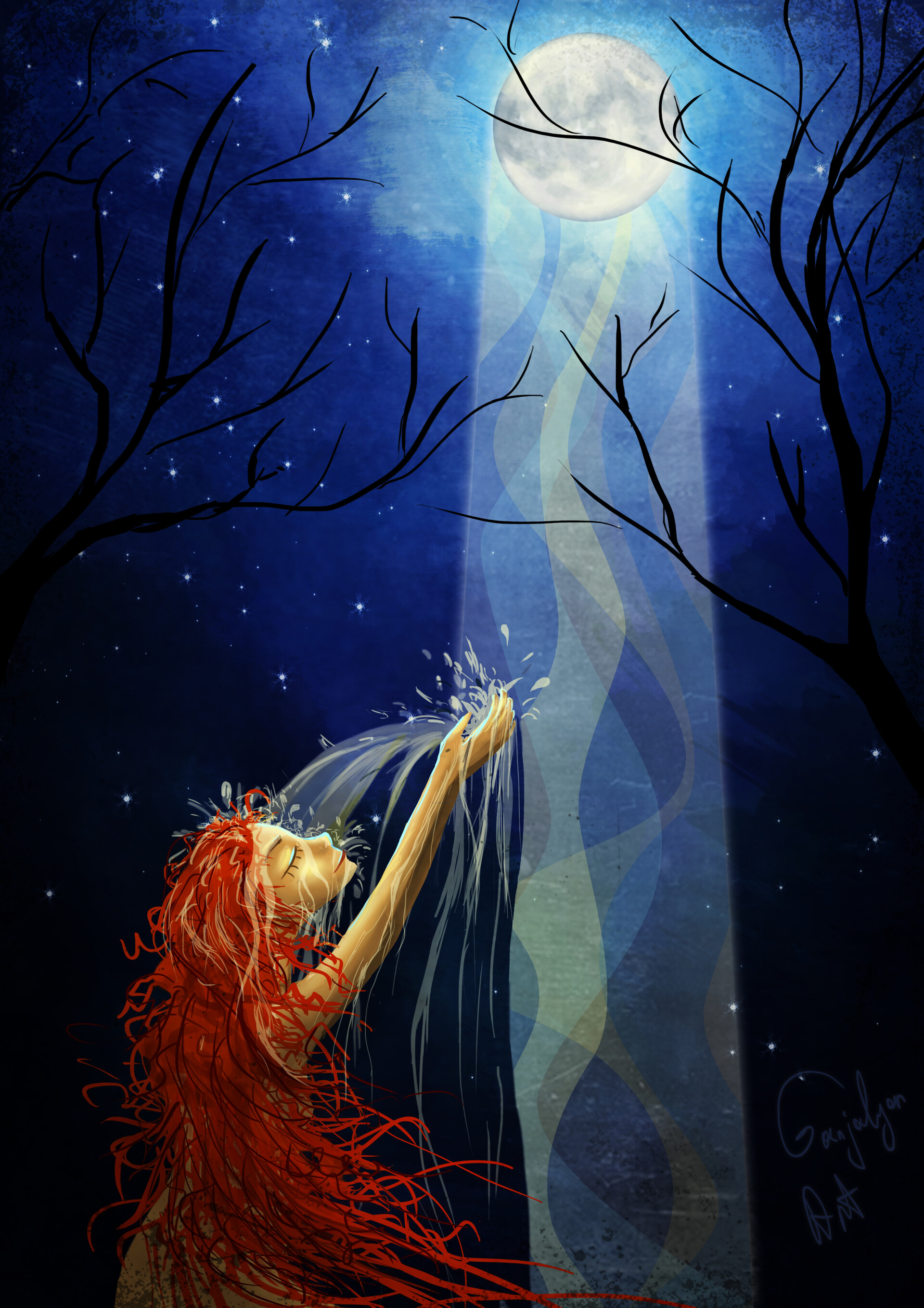 ArtStation - Moon shower