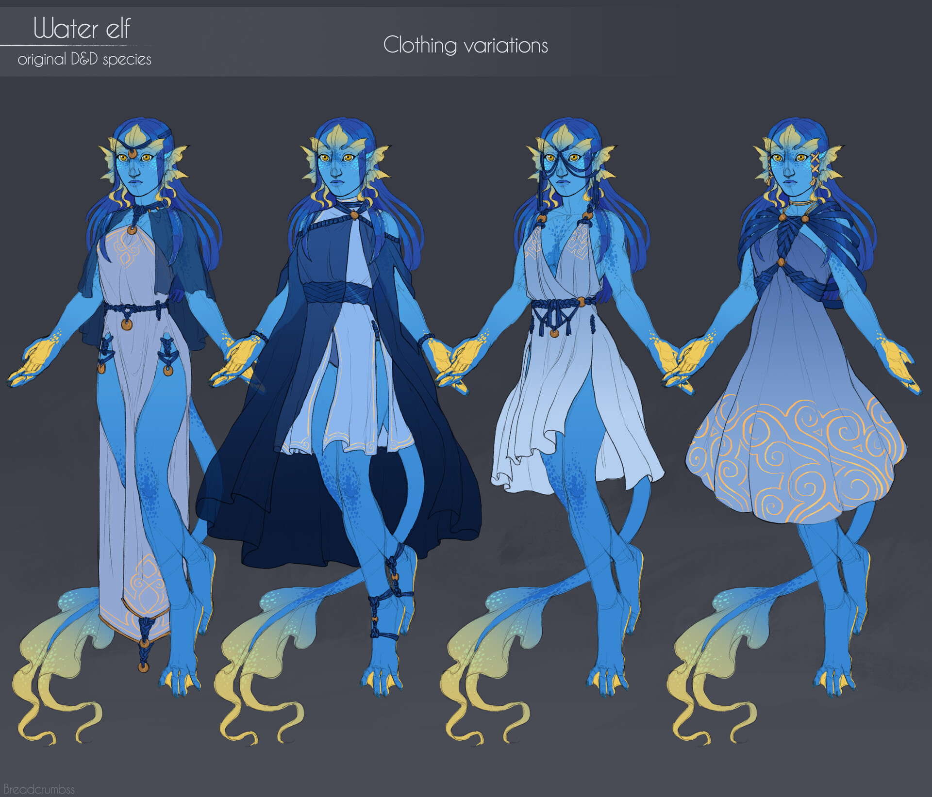 Jenna Bom - Water elf, Species design