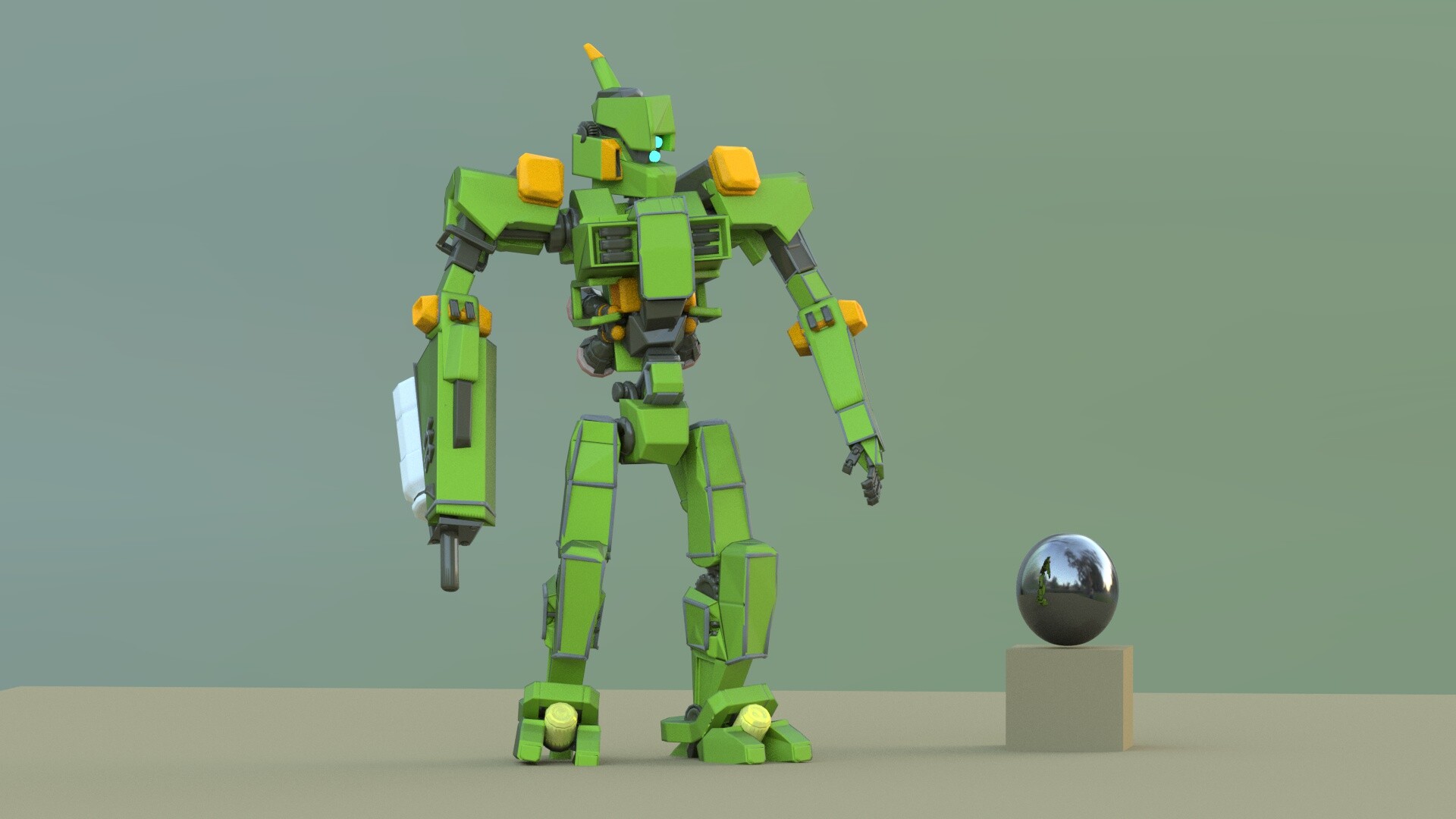 ArtStation - Sentinel Mech, Constructed in VR