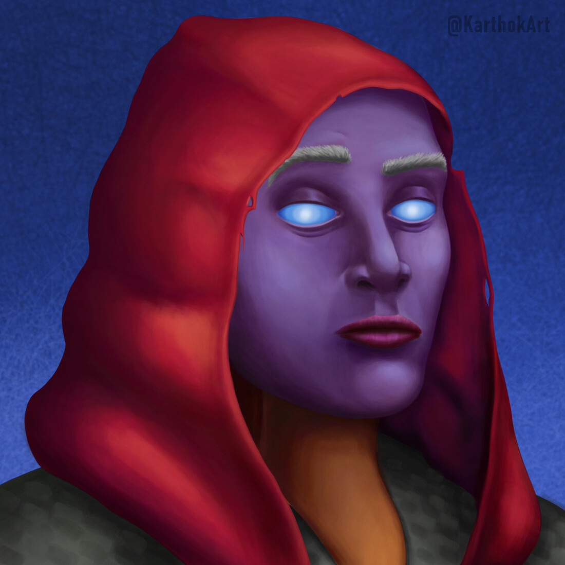 ArtStation - Portrait of a Purple Man
