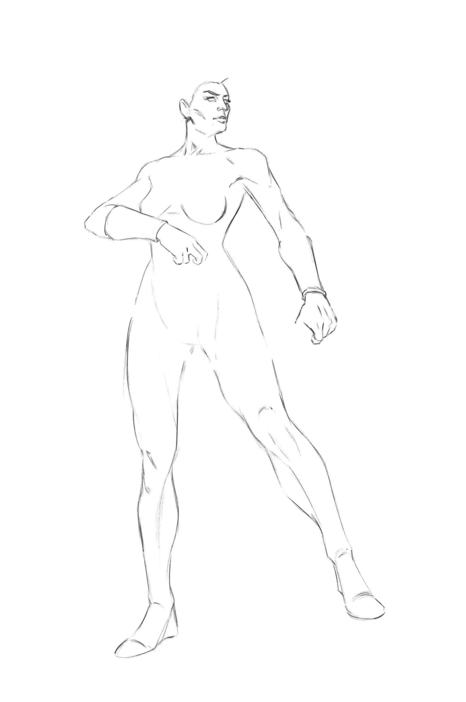 how to draw human ranger