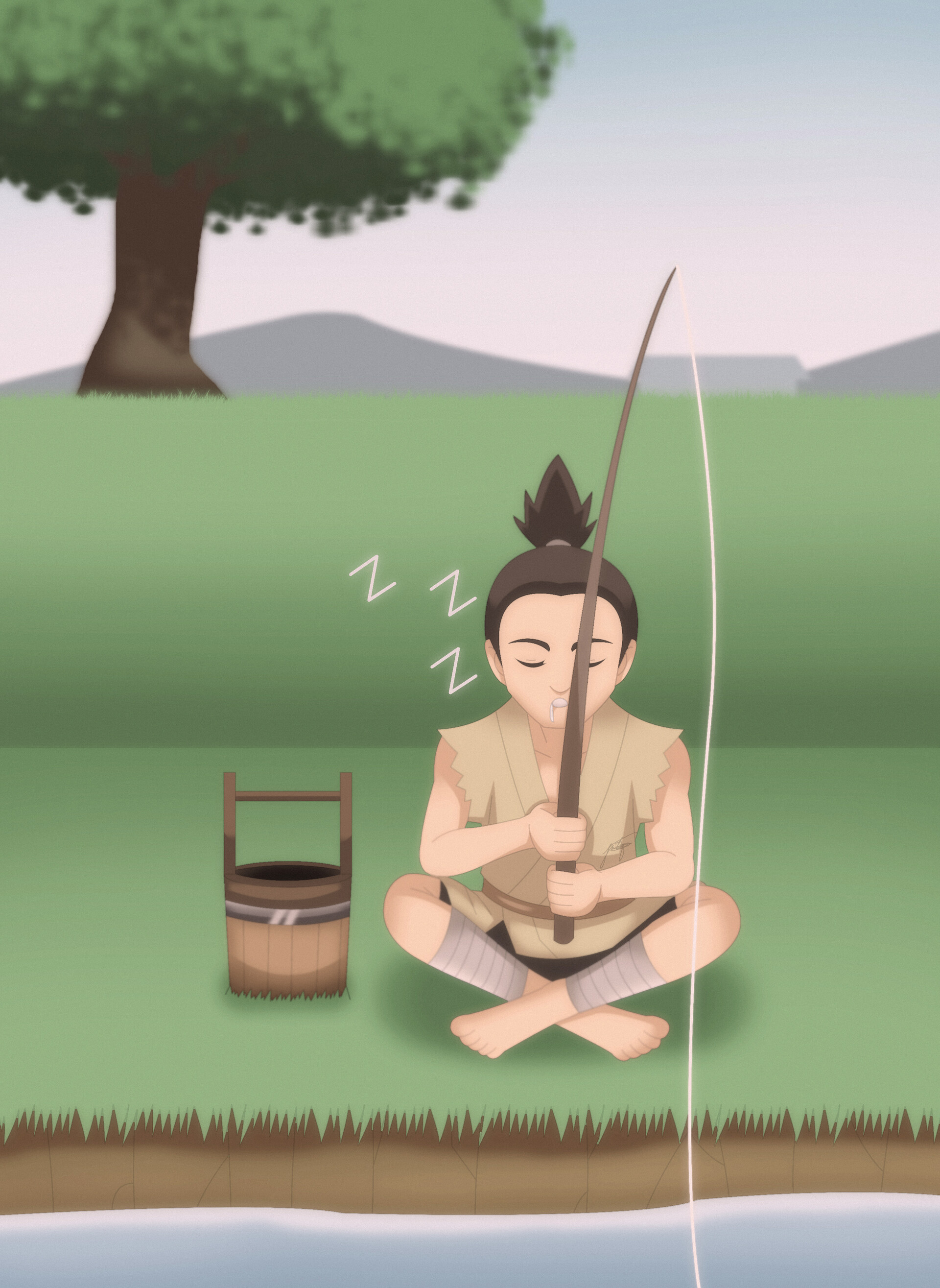 ArtStation - Sleepy Fisherman