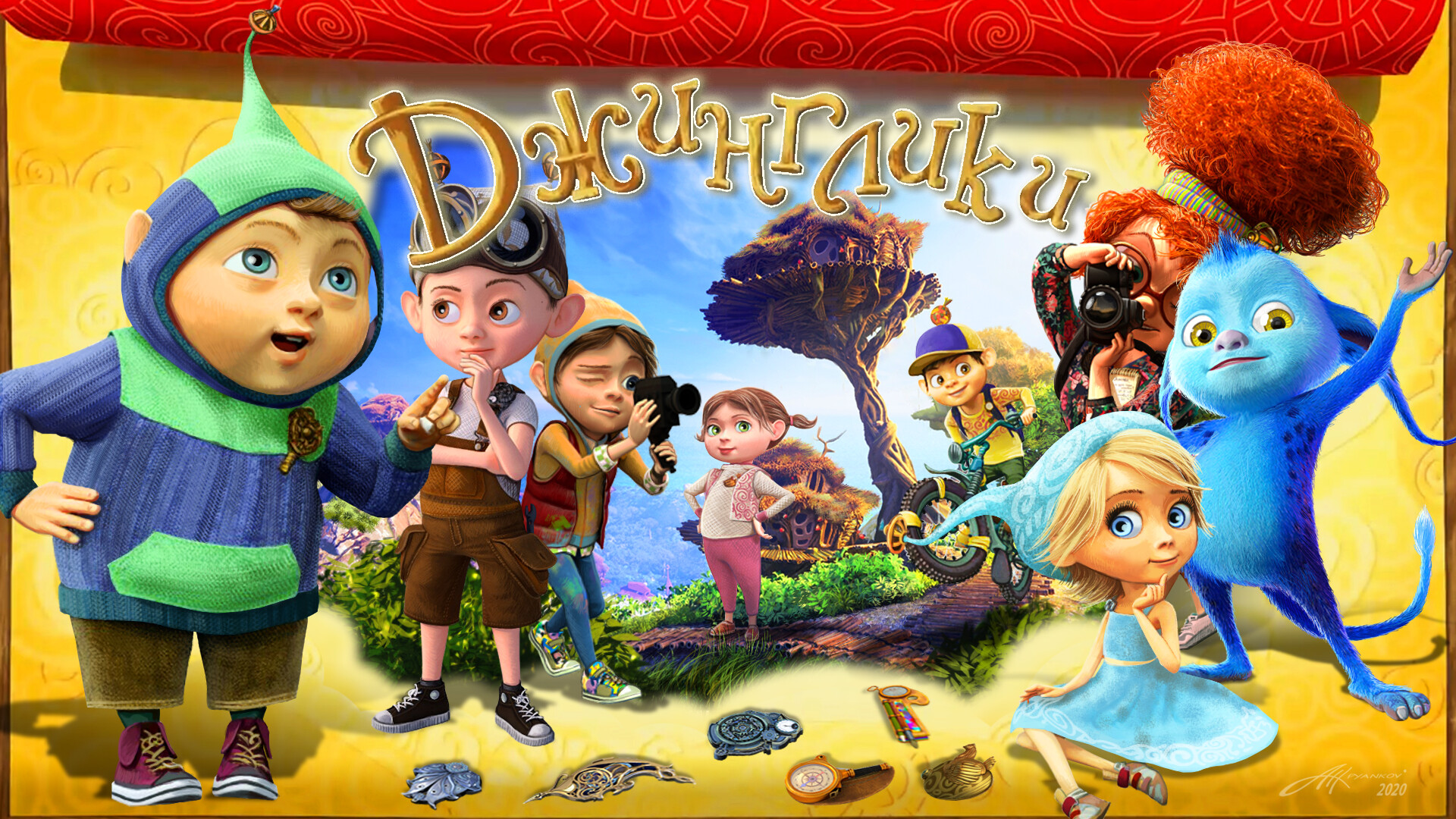 ArtStation - Loading screen for the cartoon "Jingliki".