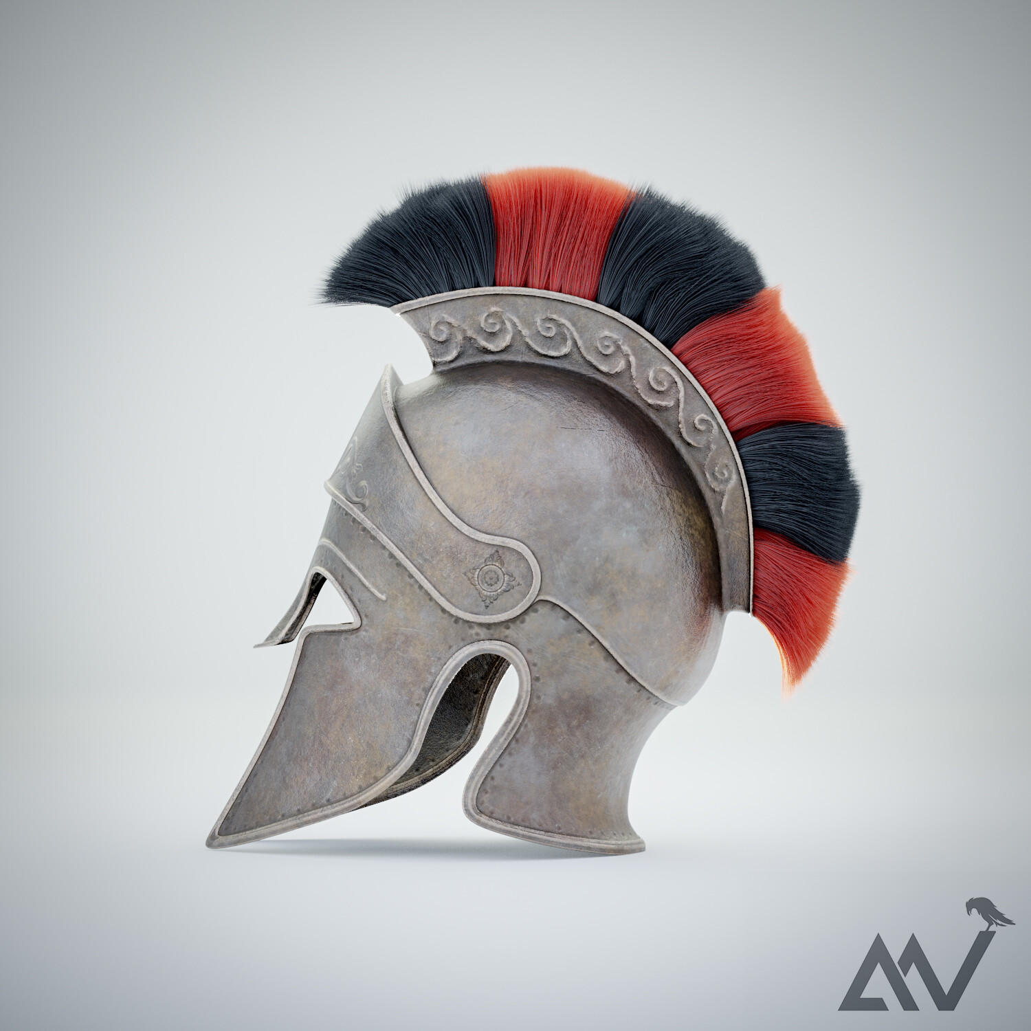 ArtStation - Greek crest helmet