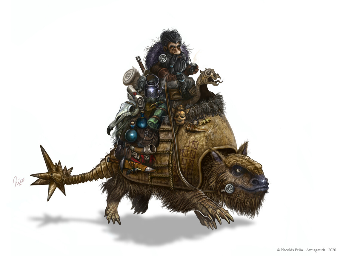 ArtStation - the glyptodon and the dwarf