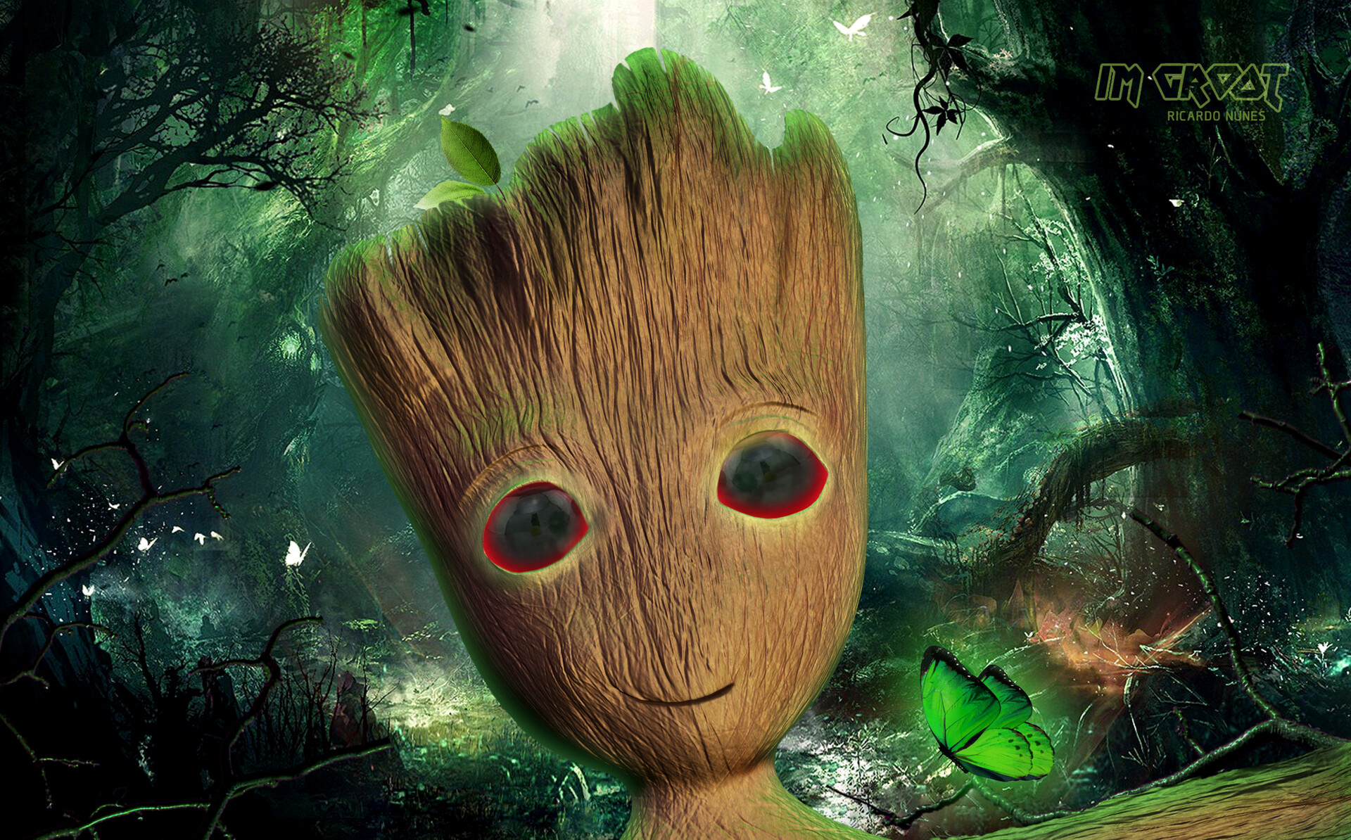 ArtStation - FANART BABY GROOT - PEACE AT HOME