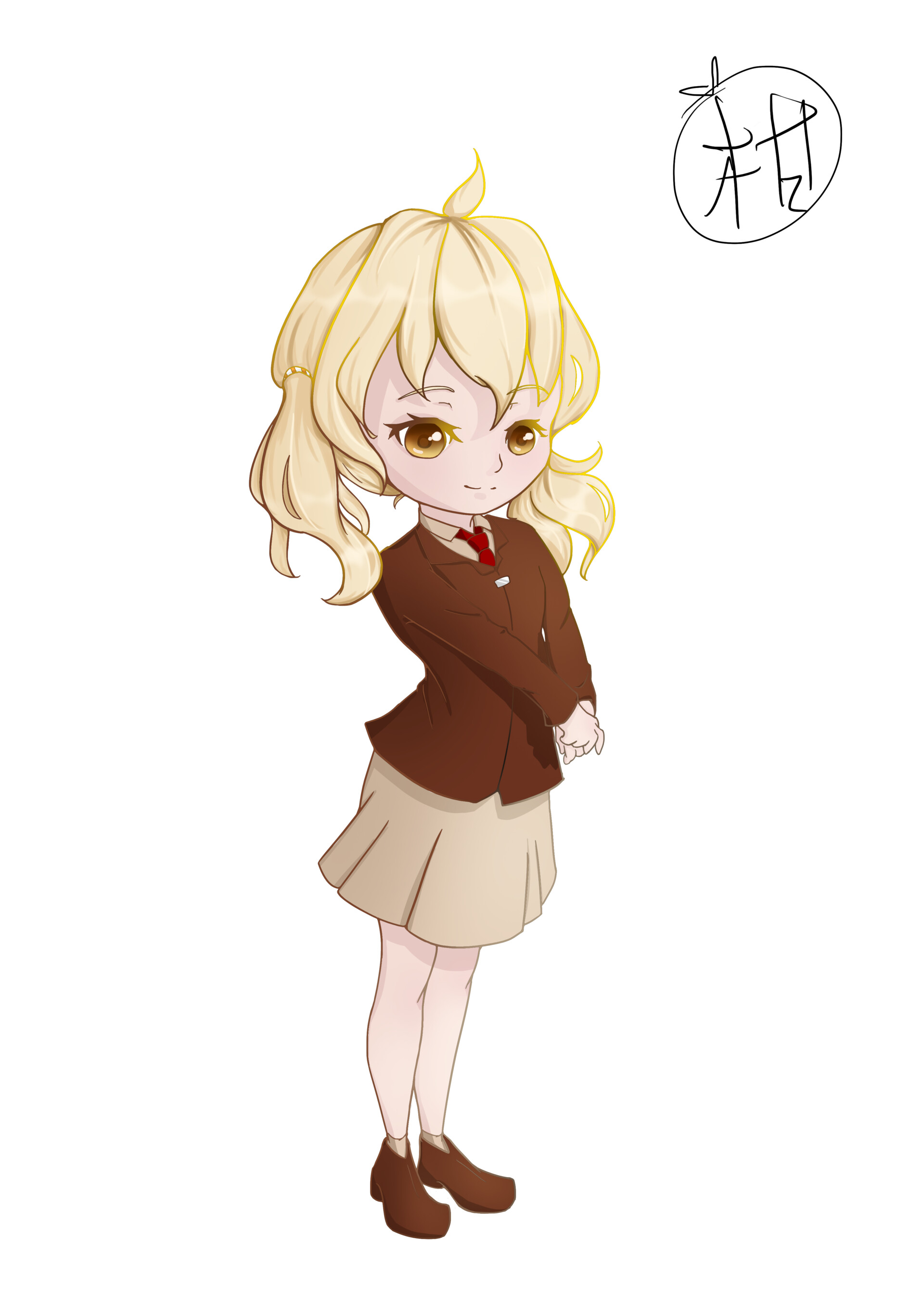 ArtStation - Tangerine orange (chibi)