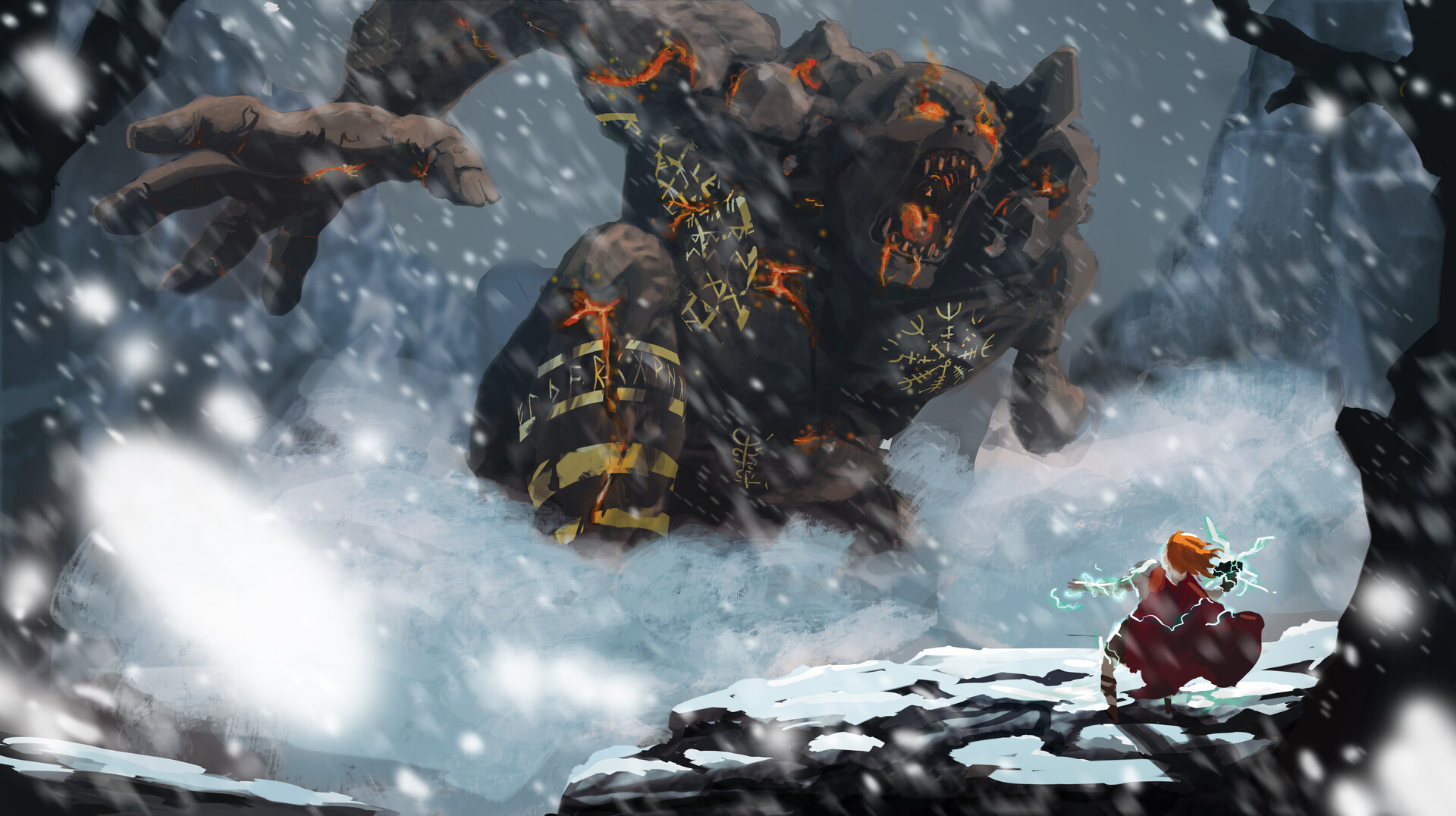 ArtStation - giant vs thor