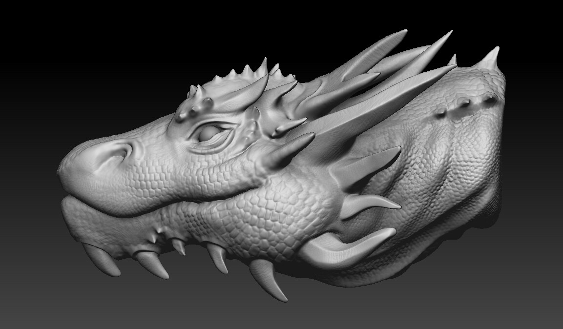 3d dragon face
