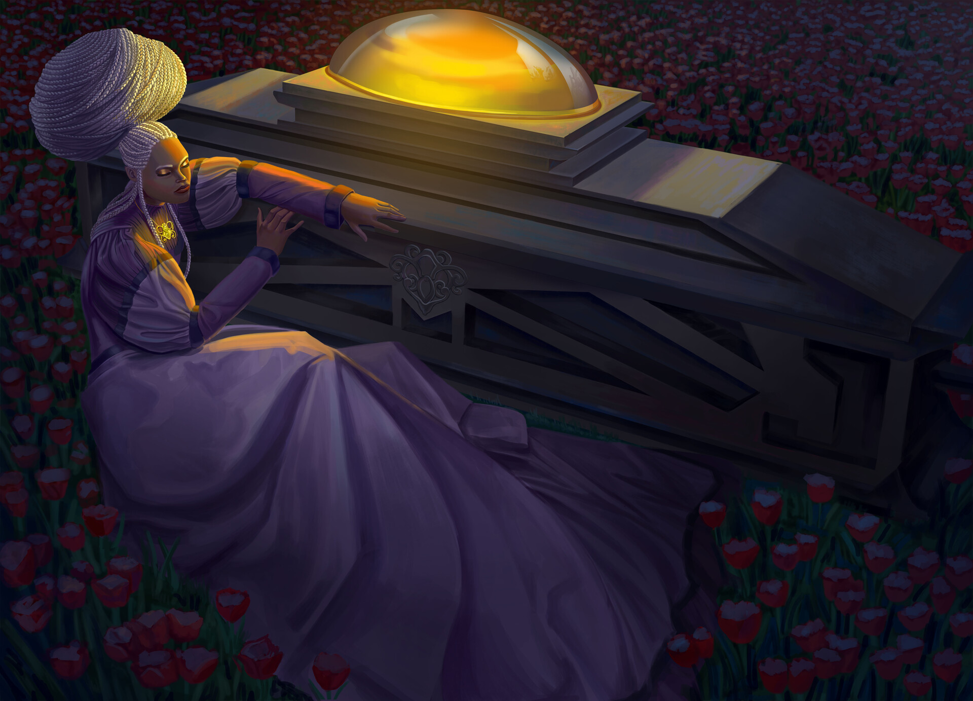 ArtStation - Chantey mourns the death of her dear father.