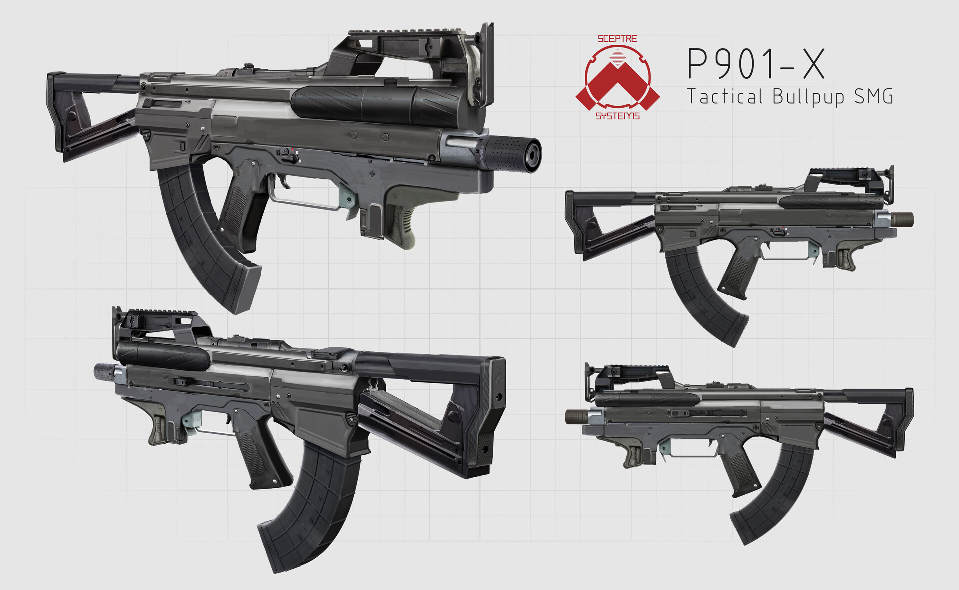 ArtStation - P901-X SMG Design