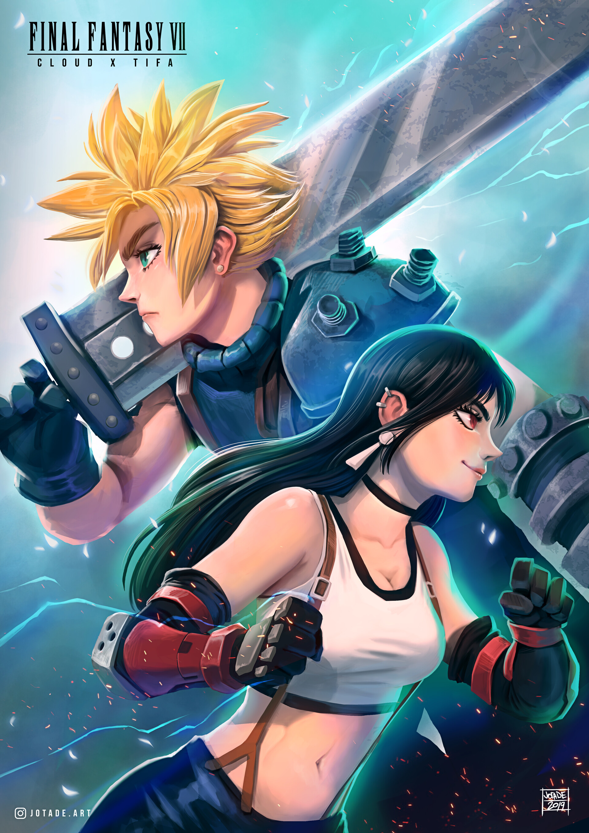 Juan Diego Leon - Cloud x Tifa - Final Fantasy 7 Fan Art