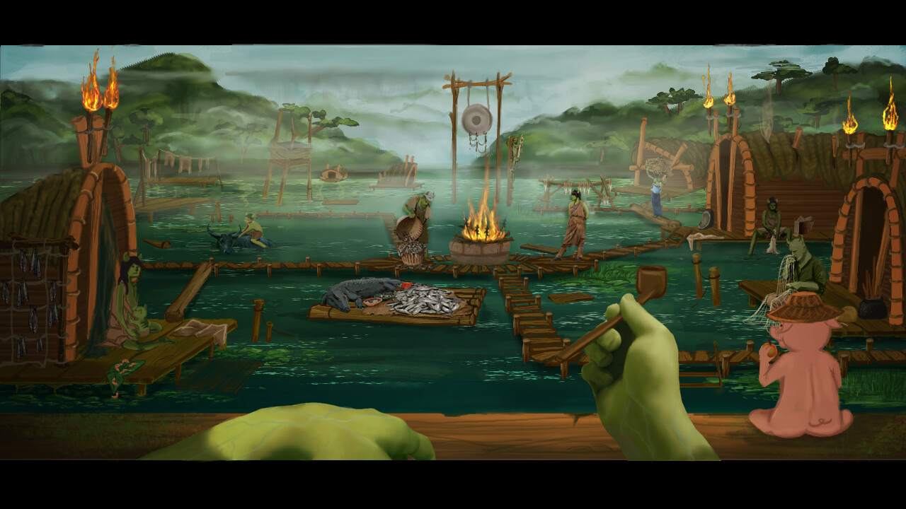 ArtStation - Orc village