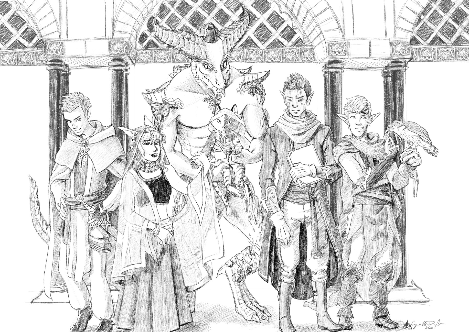 ArtStation - Taacruly's D&D group portrait