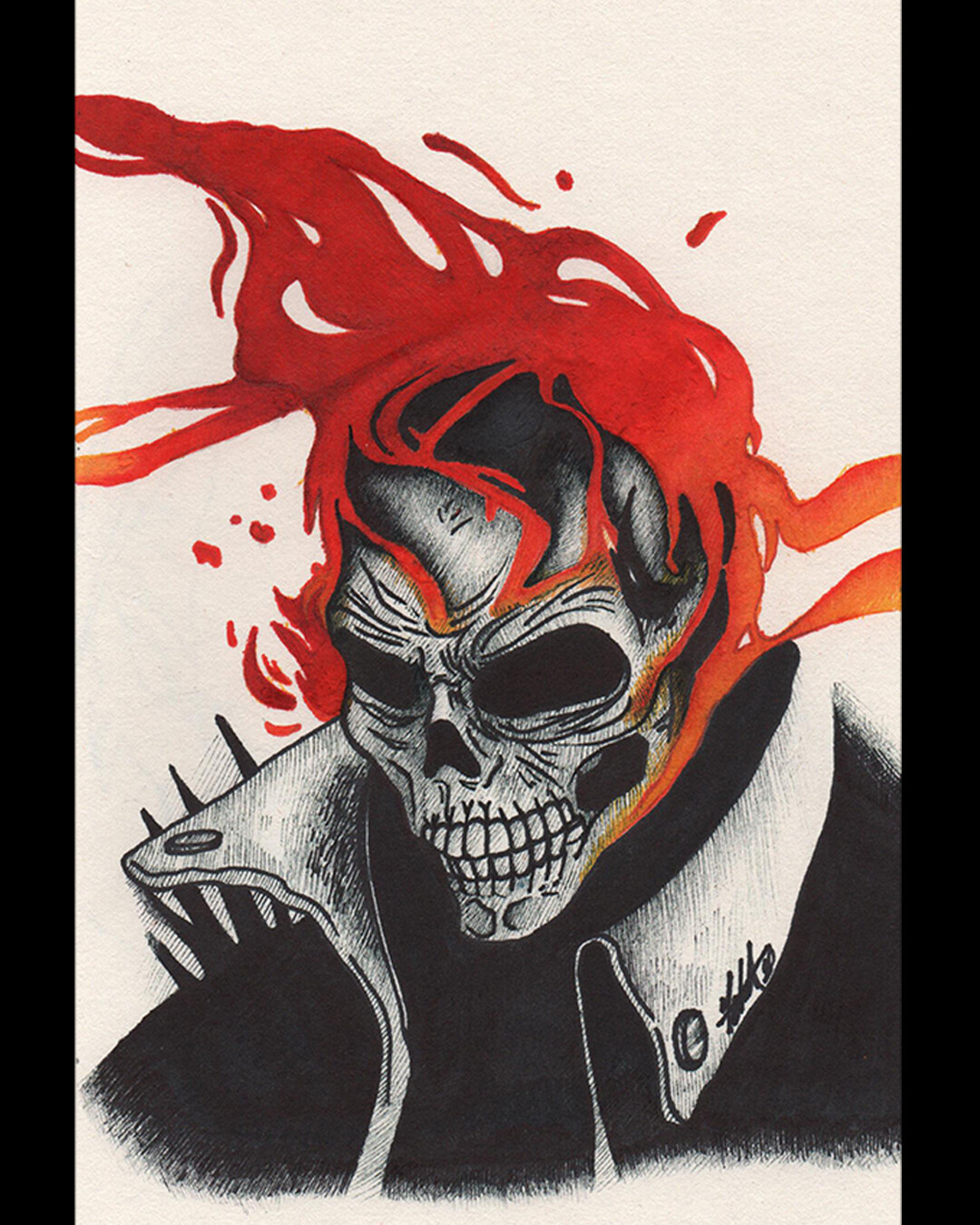ArtStation - Ghost Rider Drawing