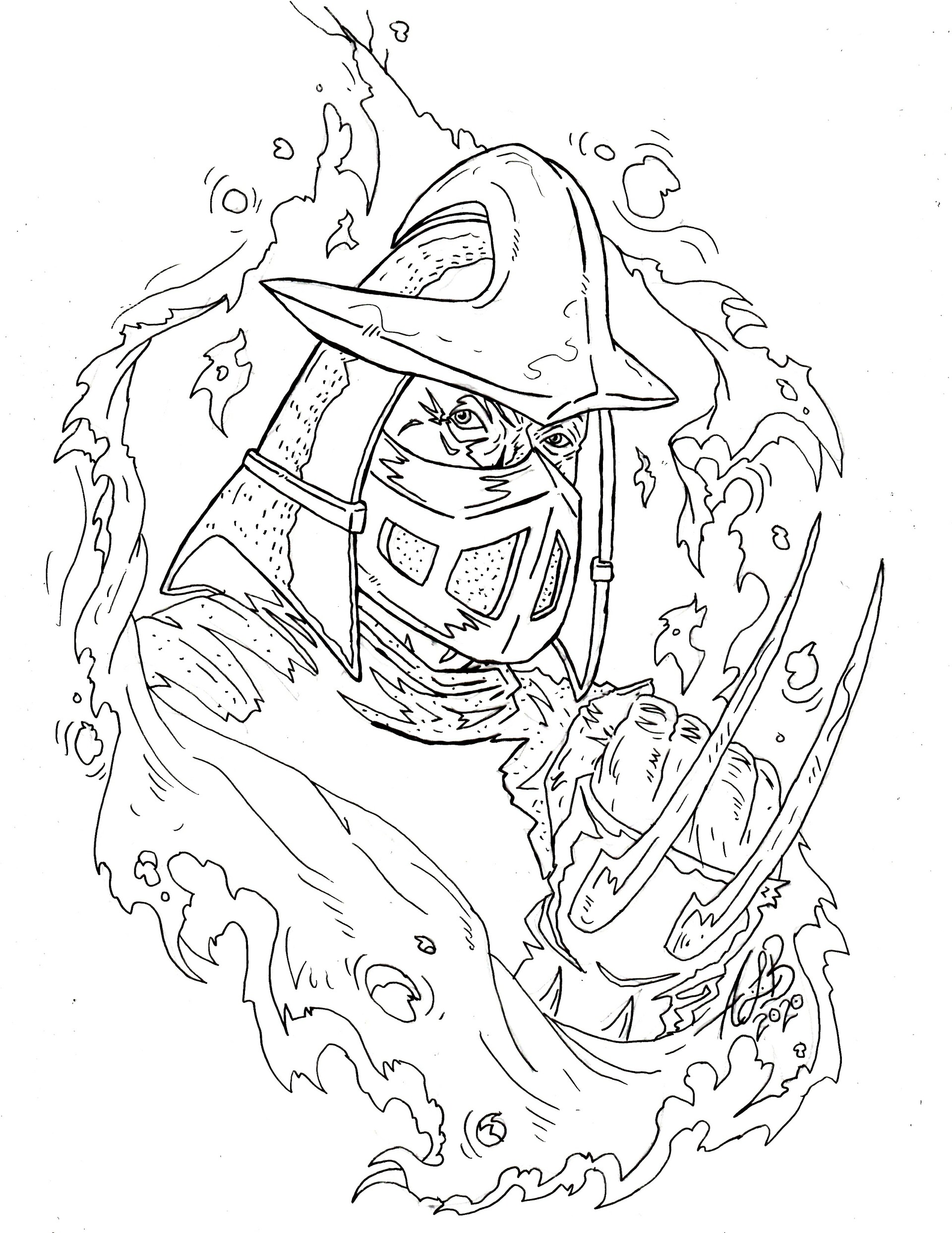 shredder coloring page free