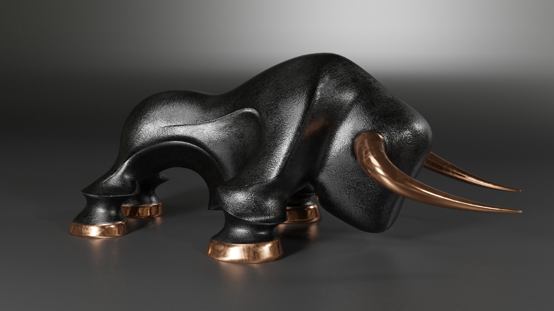 ArtStation - BULL-decorative statuette