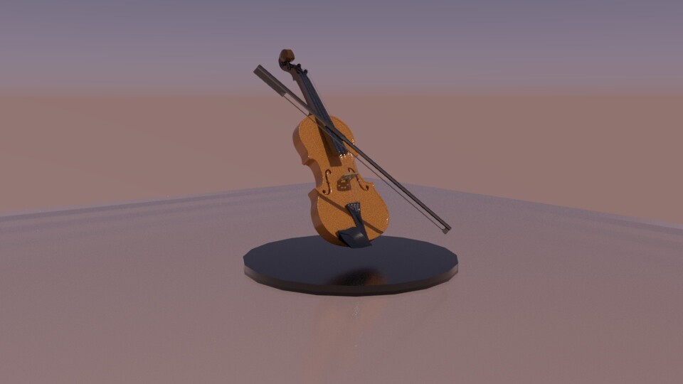 ArtStation - 2020 Violin Modeling(college assignment)