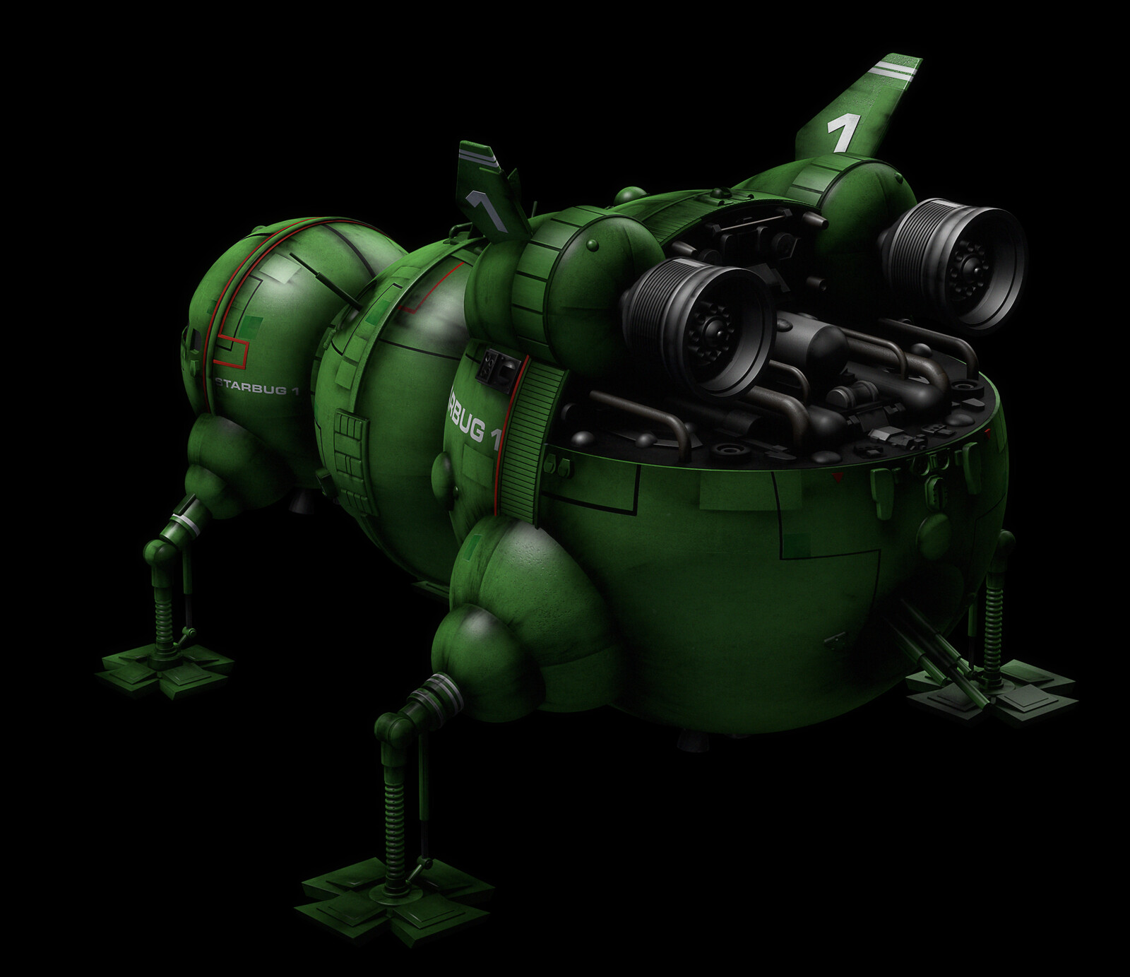 Paul Muller - Starbug: 3D model of Red Dwarf shuttlecraft