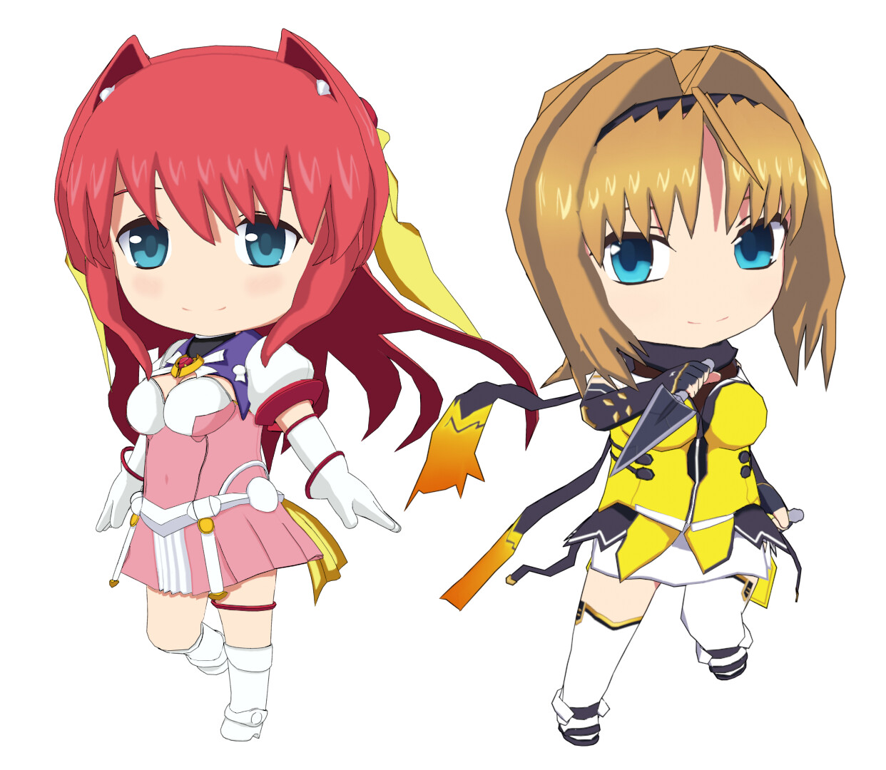 イヌ ジタ - 3D_Model_Nendoroid_Beat Angel Escalayer VS Beat Blades Haruka