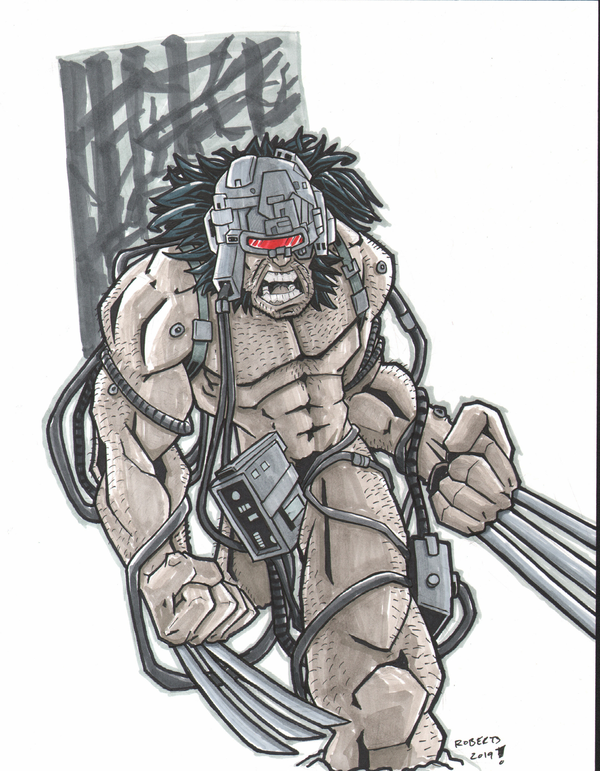 ArtStation - Weapon X marker sketch