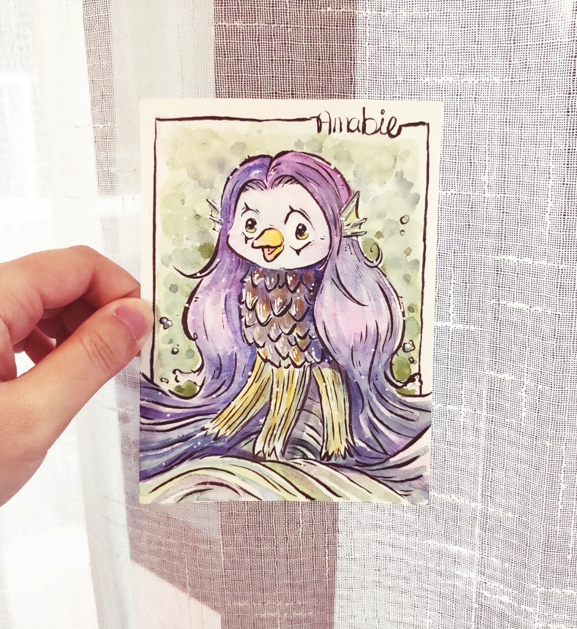 ArtStation - Amabie the Yokai ( Ink & Watercolor )