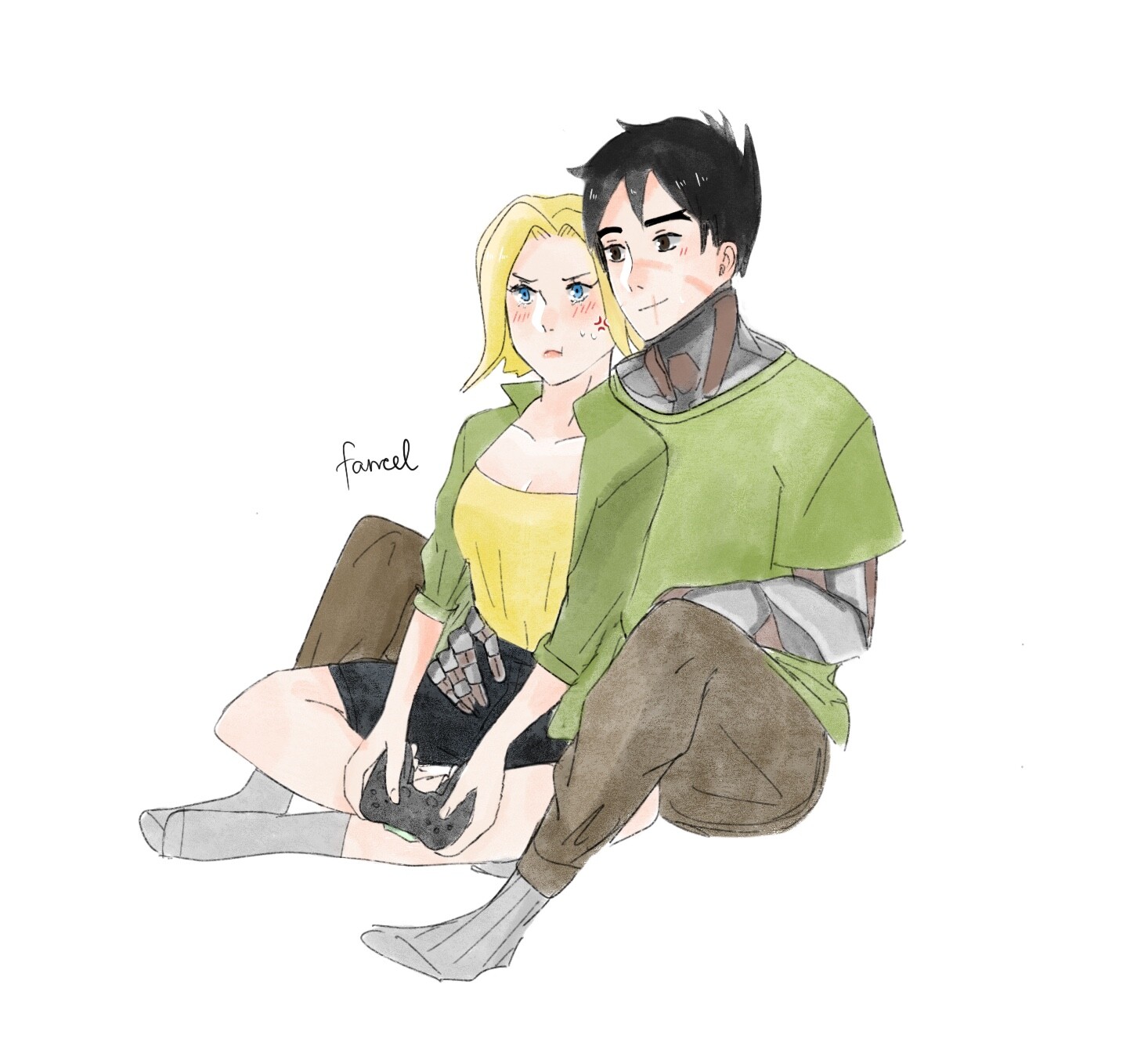 ArtStation - Gency Overwatch - Genji and Mercy