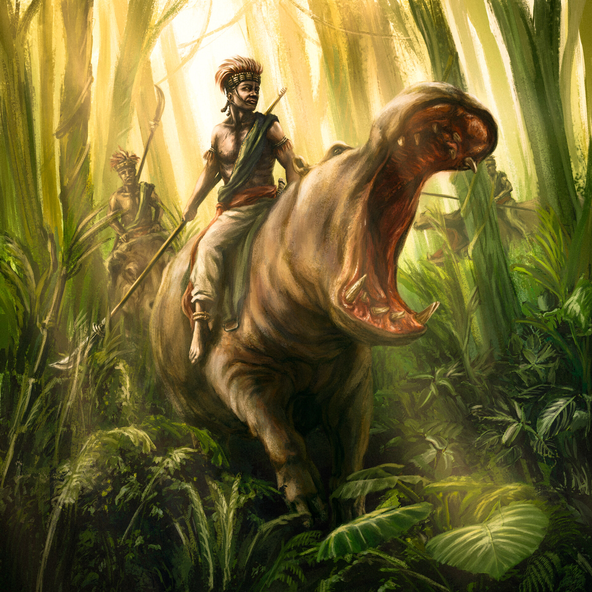 ArtStation - Beast and Master - MTG fanart series - Green