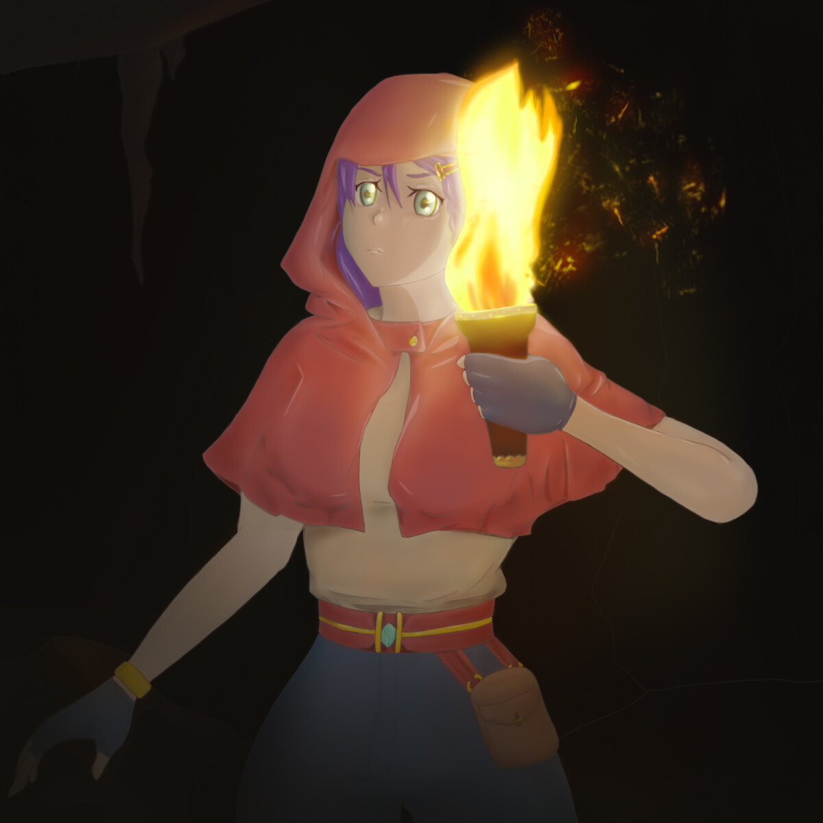 ArtStation - Girl with torch