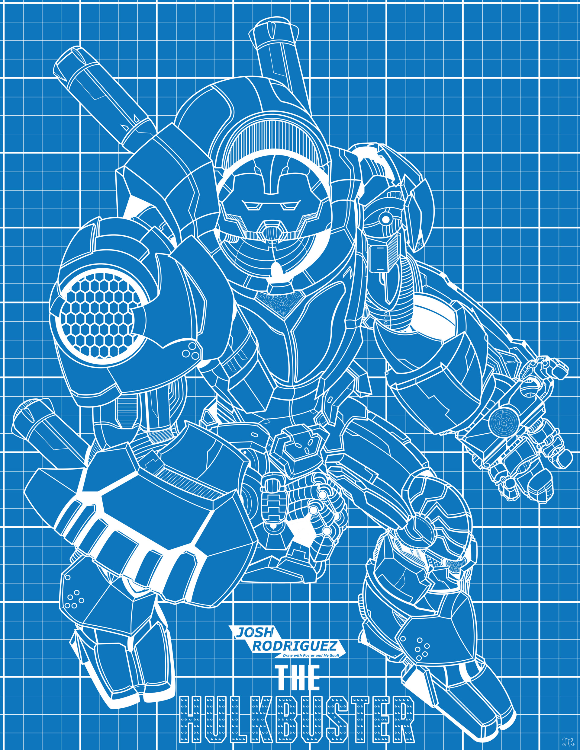 ArtStation - HulkBuster - blueprint