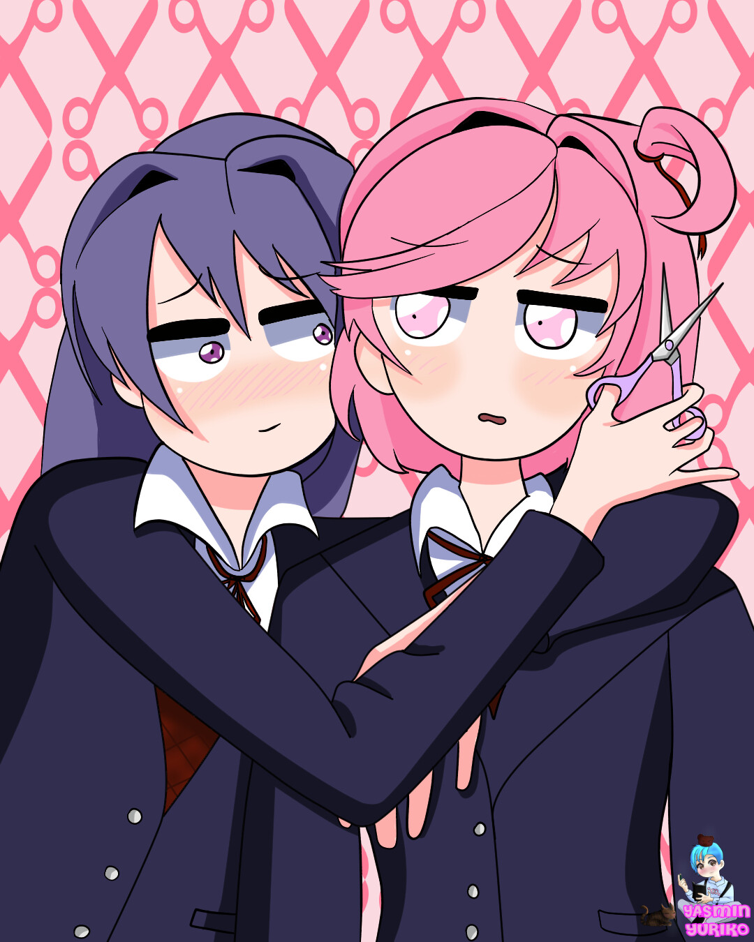 ArtStation - Scissors - Yuri X Natsuki (Doki Doki Literature Club)