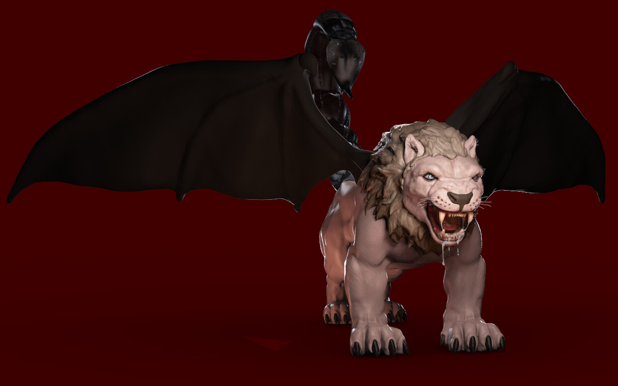 Almaz Yeleuov - Manticore - Creature from Ancient Greece Mythology