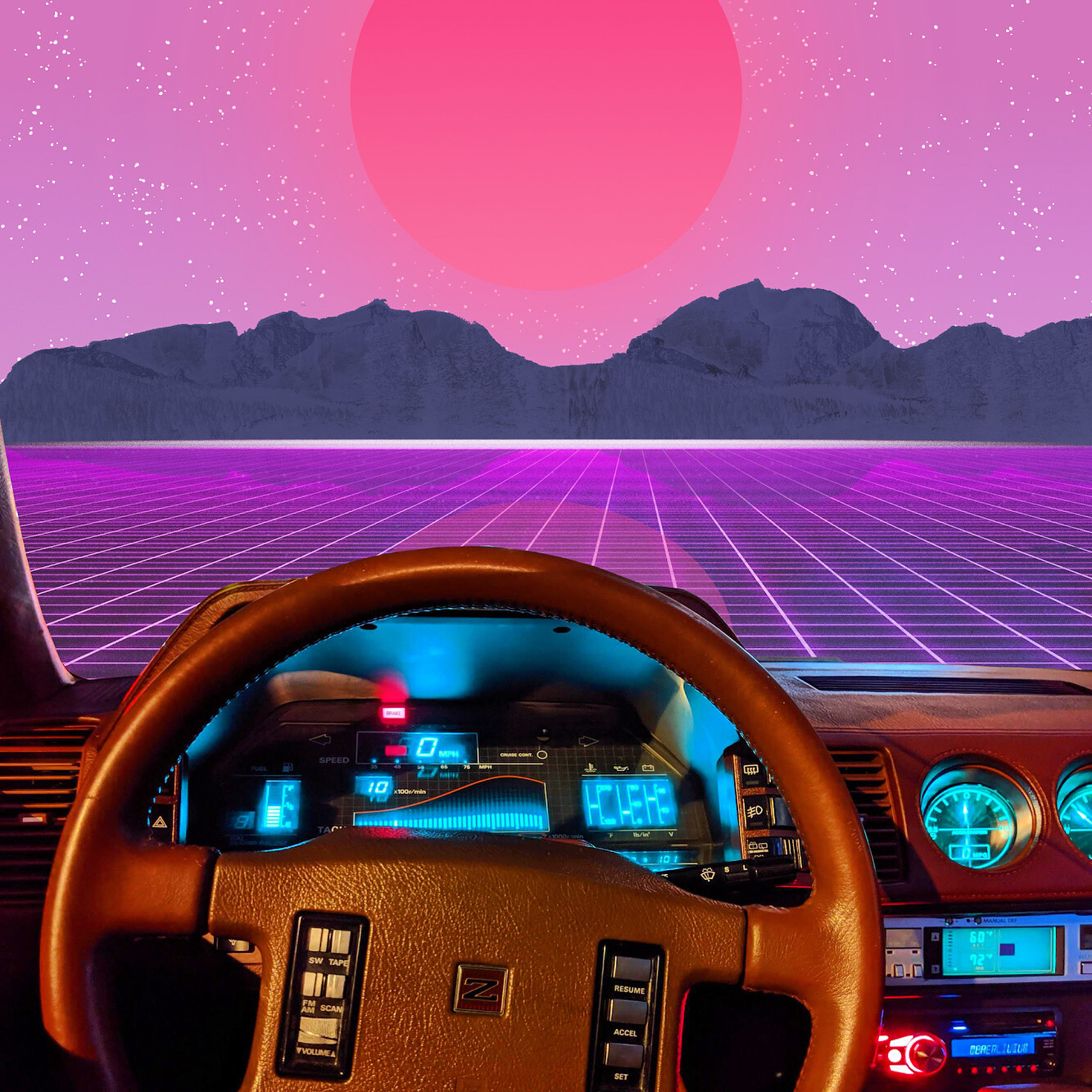 ArtStation - Retrowave Sunset Drive