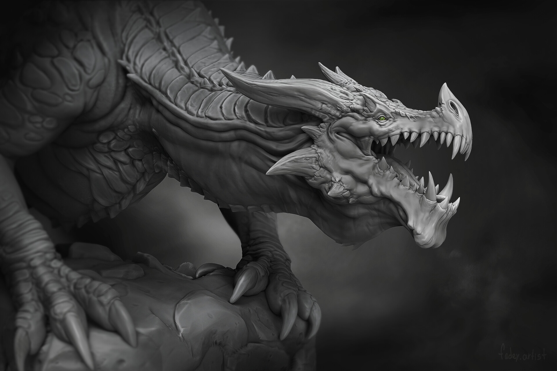 ArtStation - Dragon sculpt