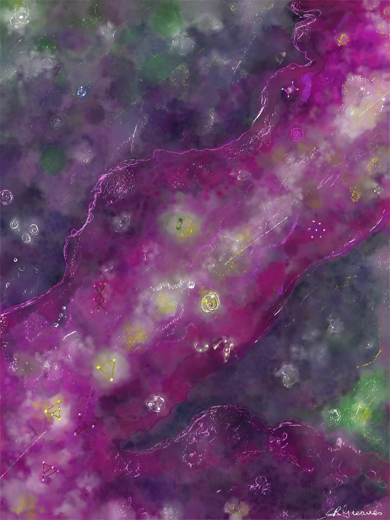 ArtStation - Twinkling pink galaxy