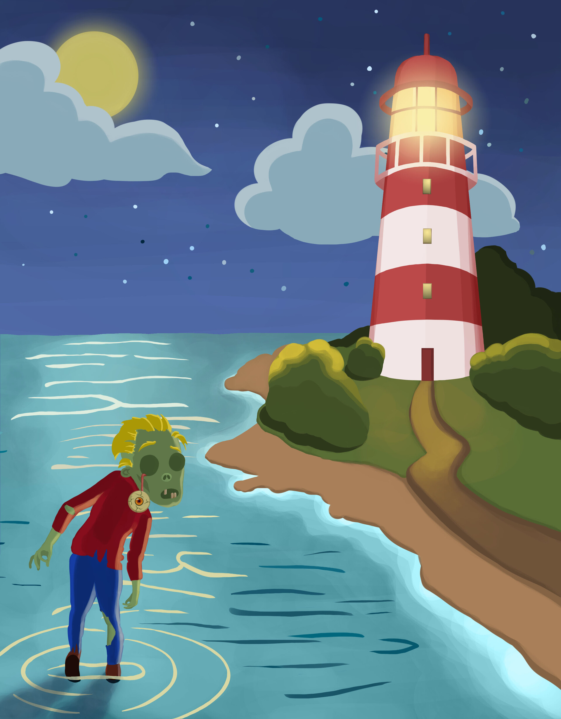 ArtStation - Lighthouse and zombie