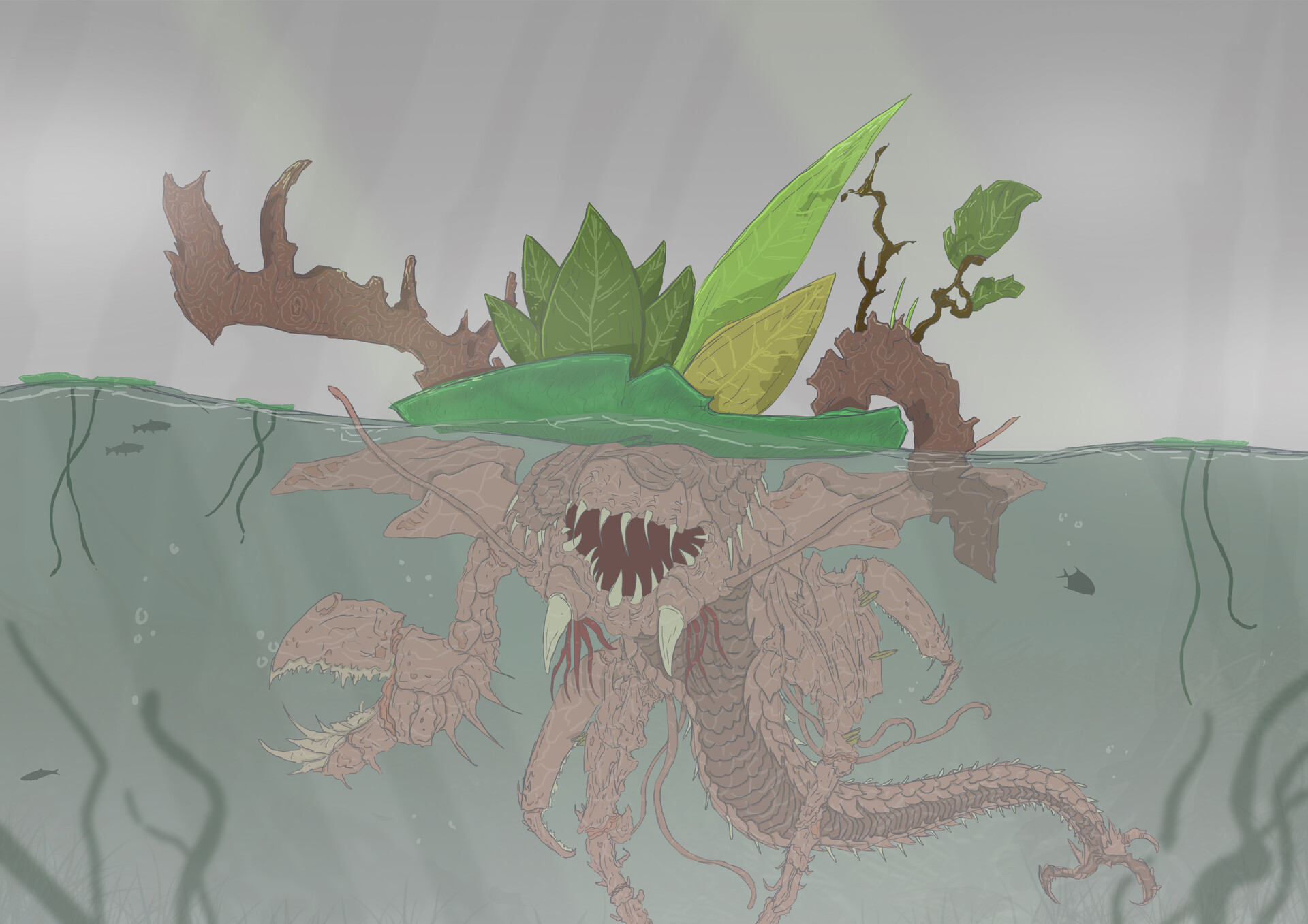 Swamp Beast Necromorph by William C. & Emeline R. : r/ImaginaryLeviathans