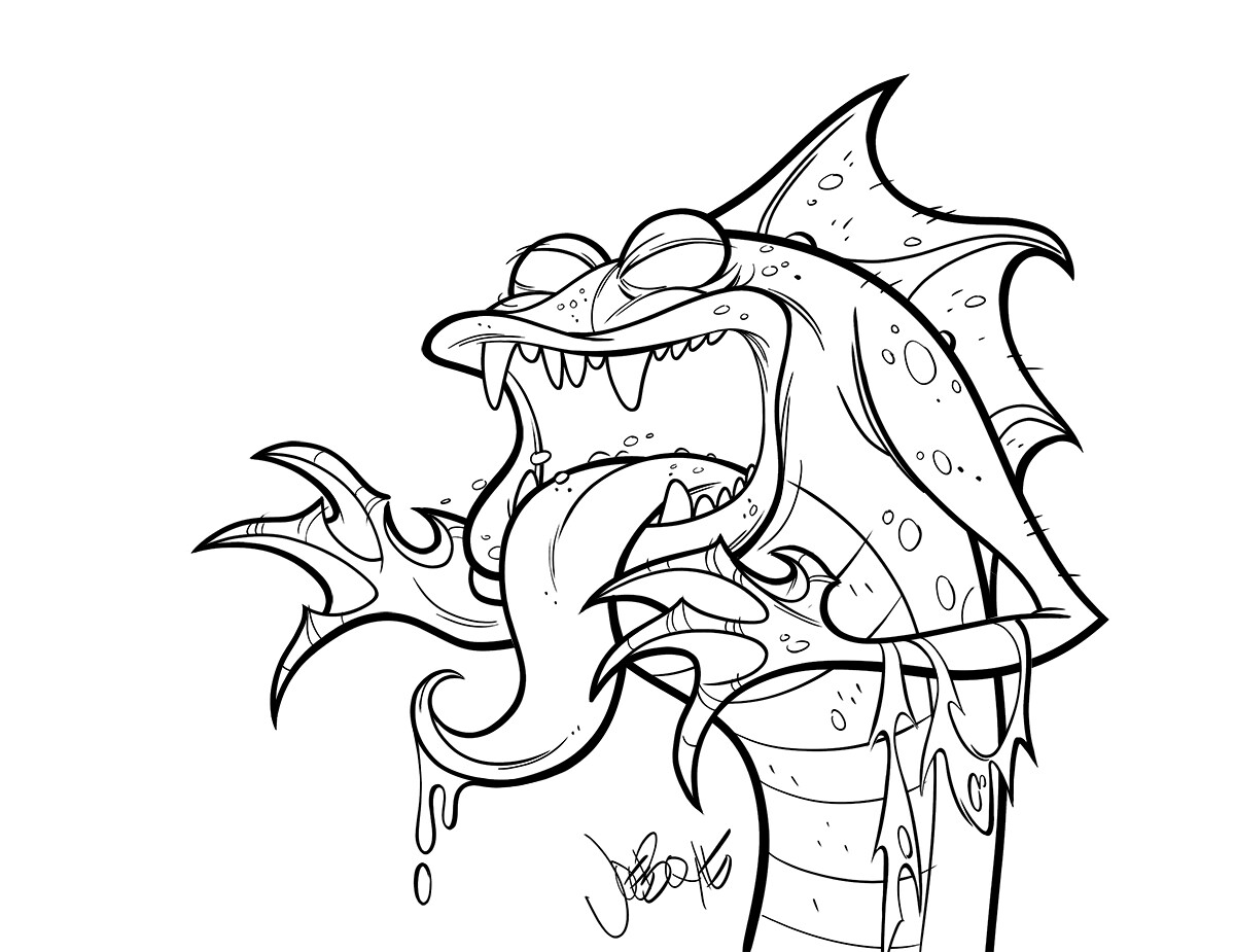 the sea beast coloring pages