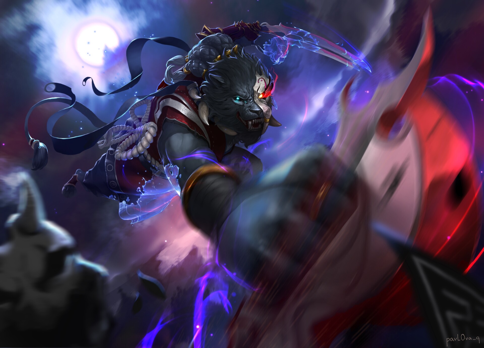 ArtStation - Bloodmoon rengar (fanart)