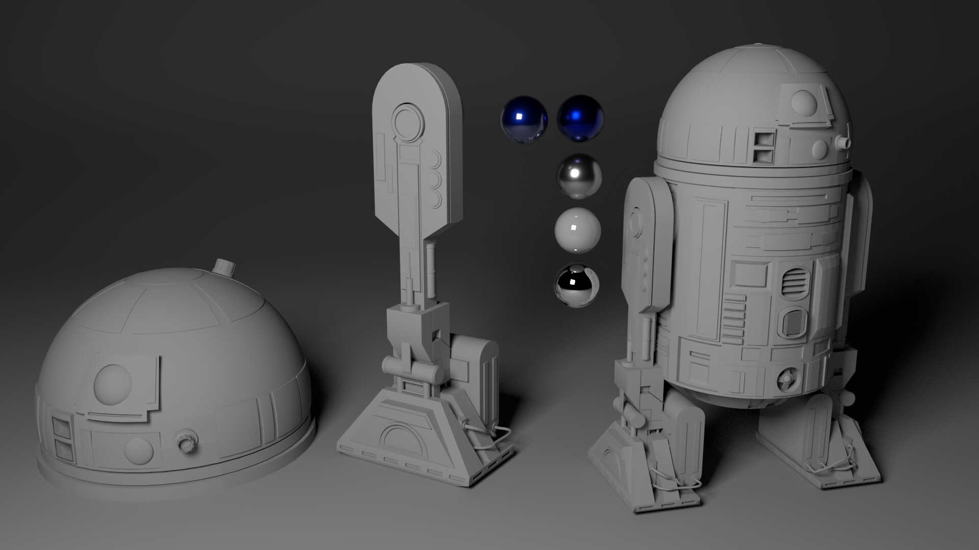 ArtStation - Maya - R2D2 Model Using Arnold Render