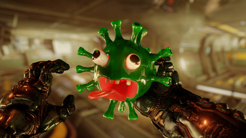 ArtStation - Doom Slayer Vs Coronavirus