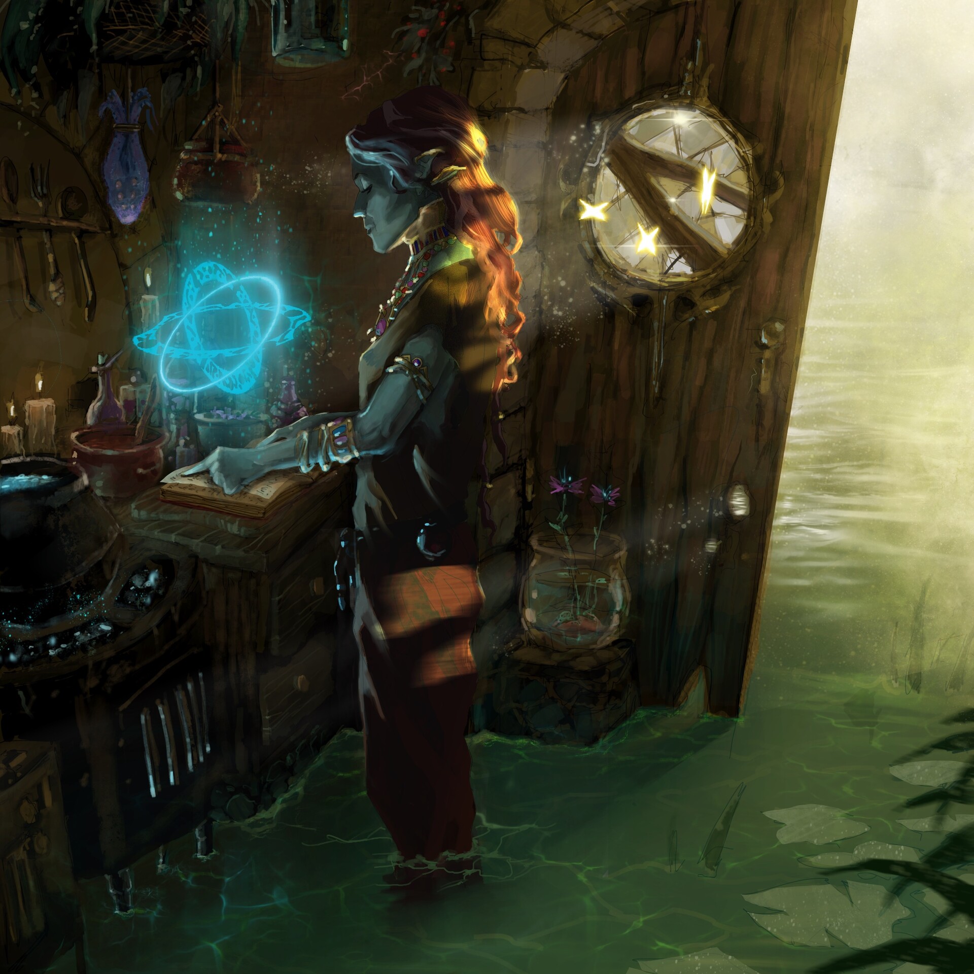 ArtStation - Cooking Spell - An Elf in the Kitchen